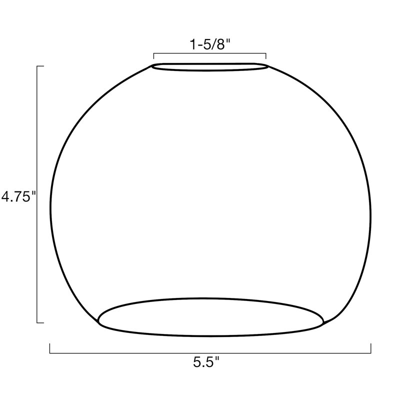 Ebern Designs Jegor 4.75" H Glass Sphere Lamp Shade in Clear & Reviews ...