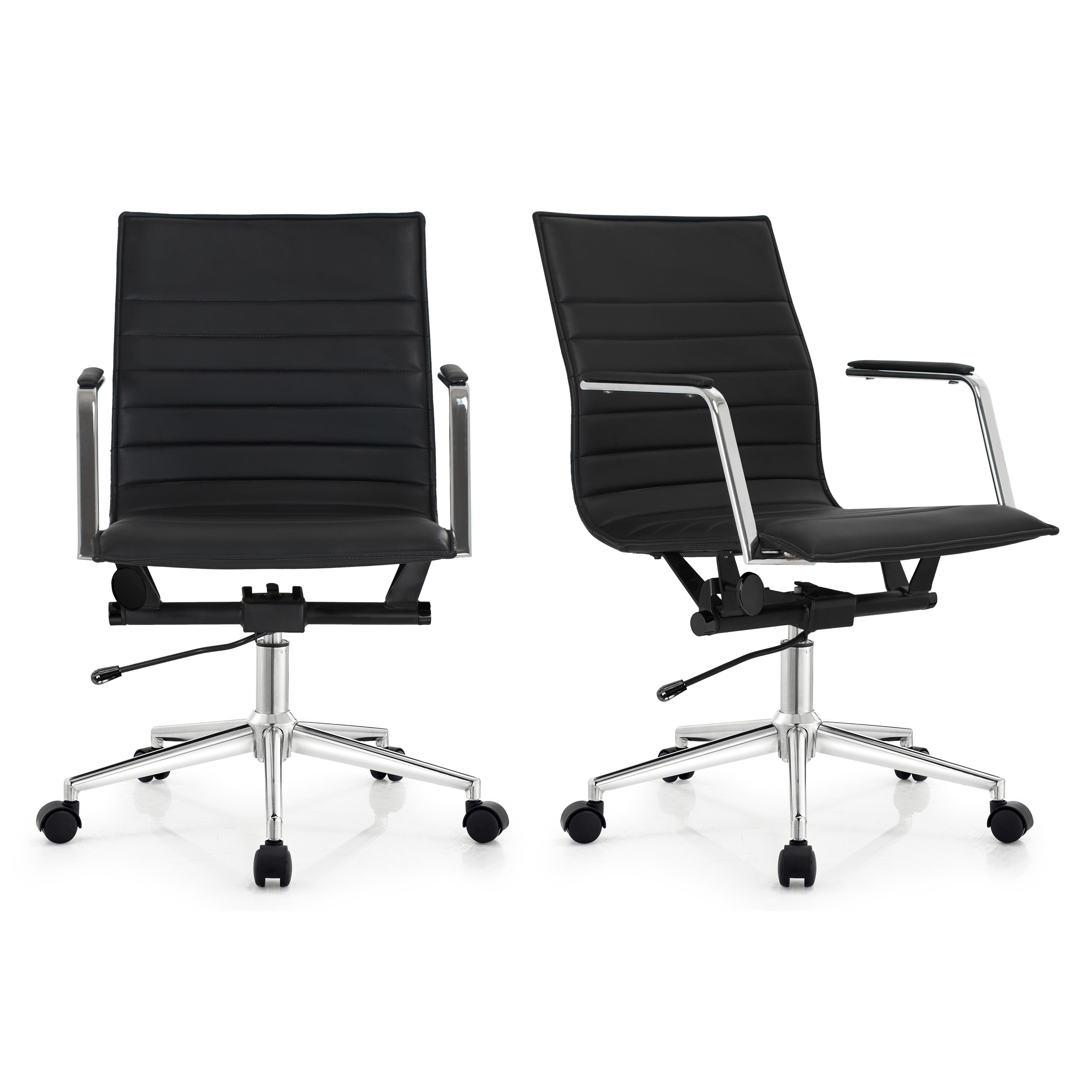Hokku Designs Modern Contemporary Slim Seek Mid Back Office Chair ...