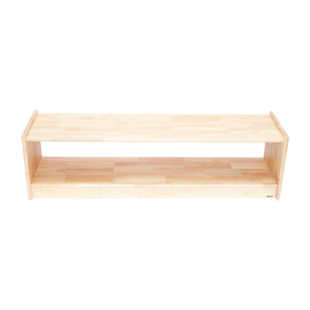 Alison's Montessori One Tier Shelf 13" High - Rubberwood | Wayfair
