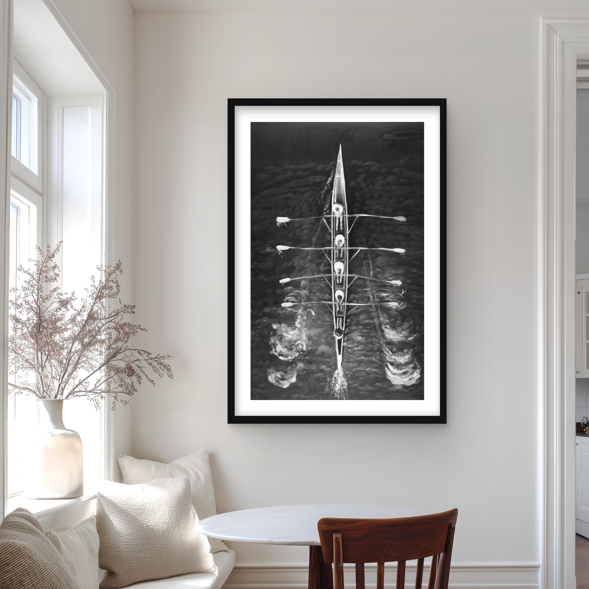 Lark Manor™ Rowing Boat Framed Matted Print | Sports & Games Home Decor ...
