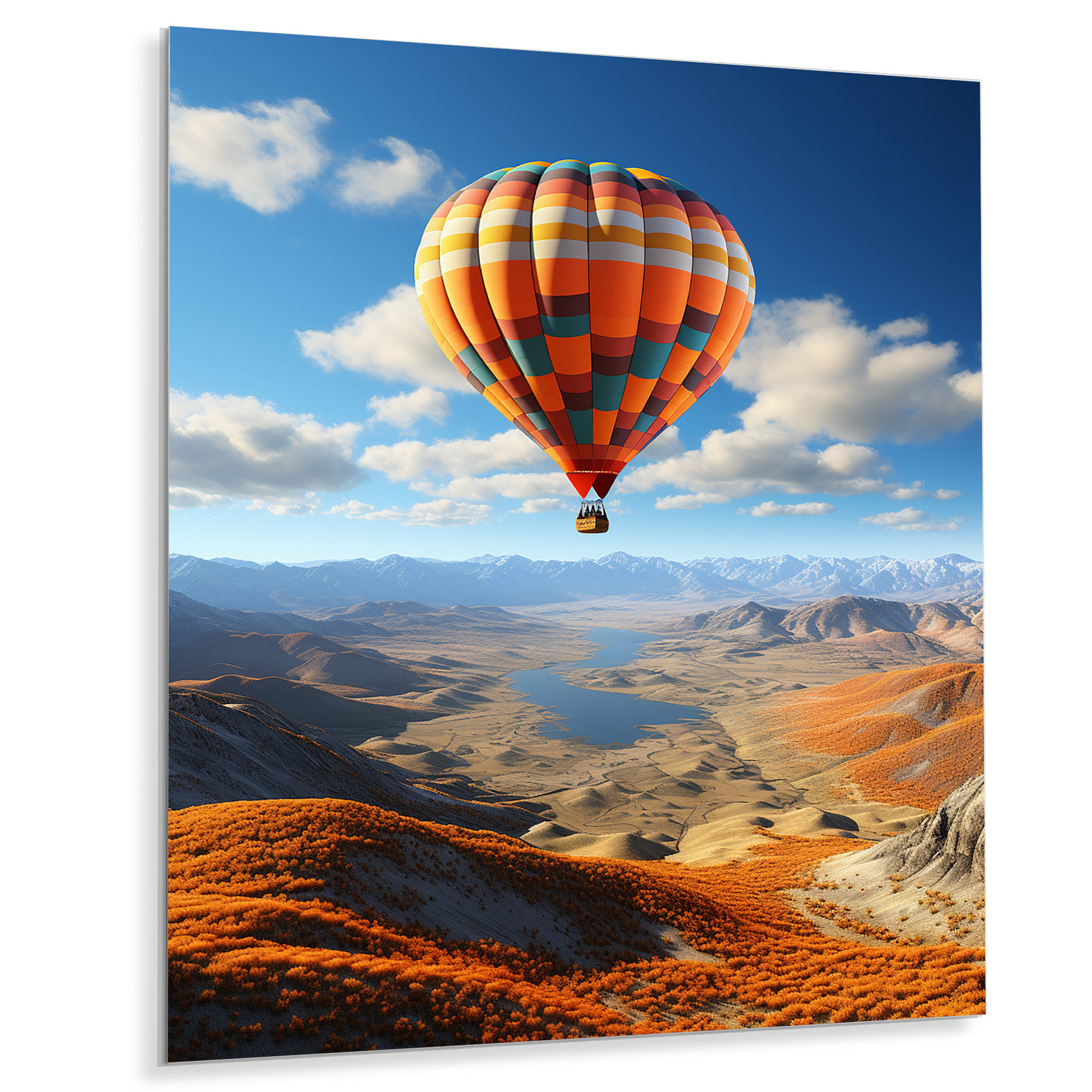 Latitude Run® Orange Hot Air Ballon Horizon II - Hot Air Balloon Metal ...