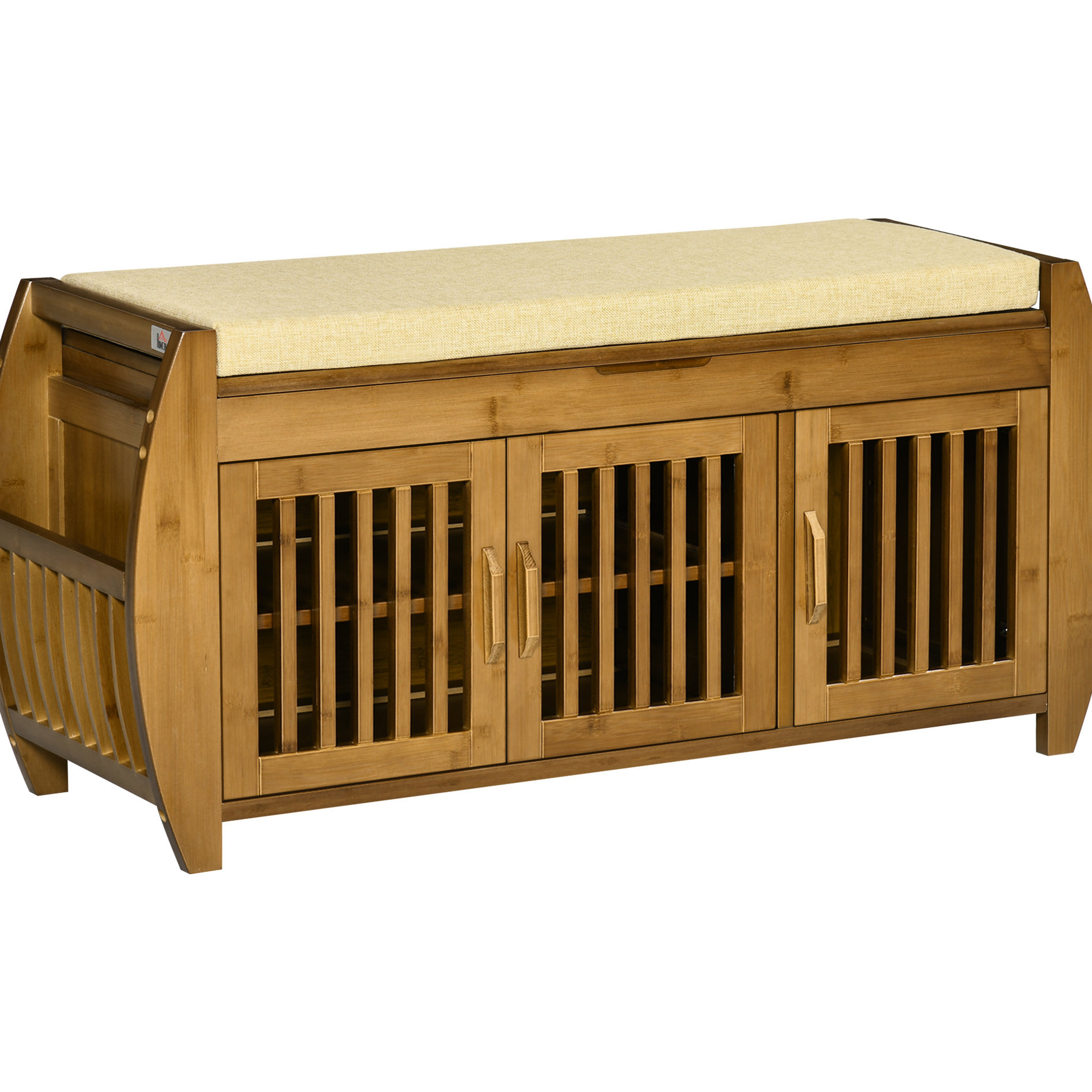 Latitude Run® Brown Entry Bench - Comfortable Seating And Storage ...