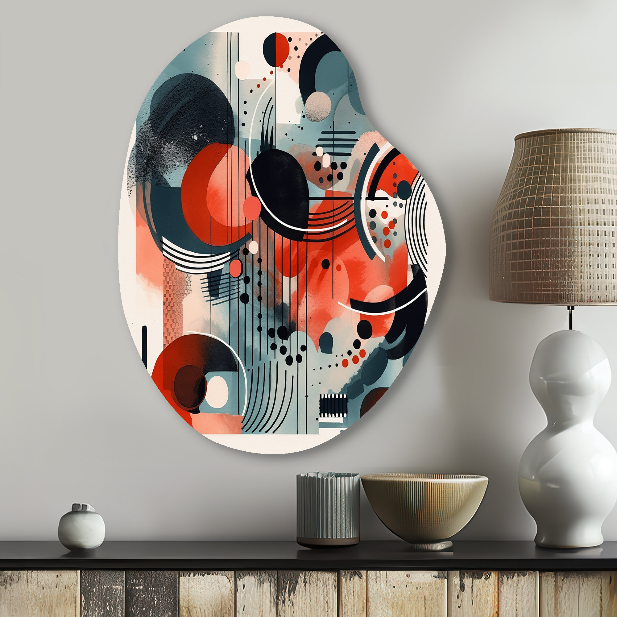 Ivy Bronx Red And Black Minimalism Intimacy II - Abstract Minimalism ...