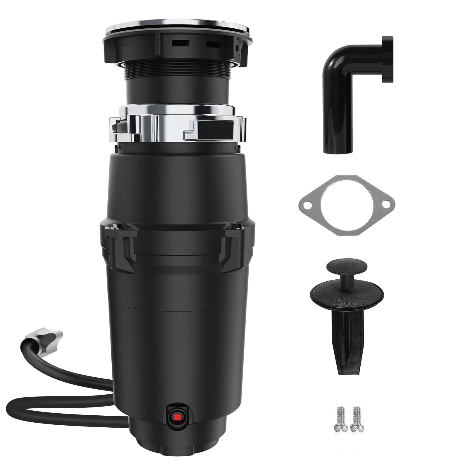 MOEPISY 1/2 HP Garbage Disposal, 3000RPM Food Disposal, 1.1L Sink Garbage Disposal Low Noise ...