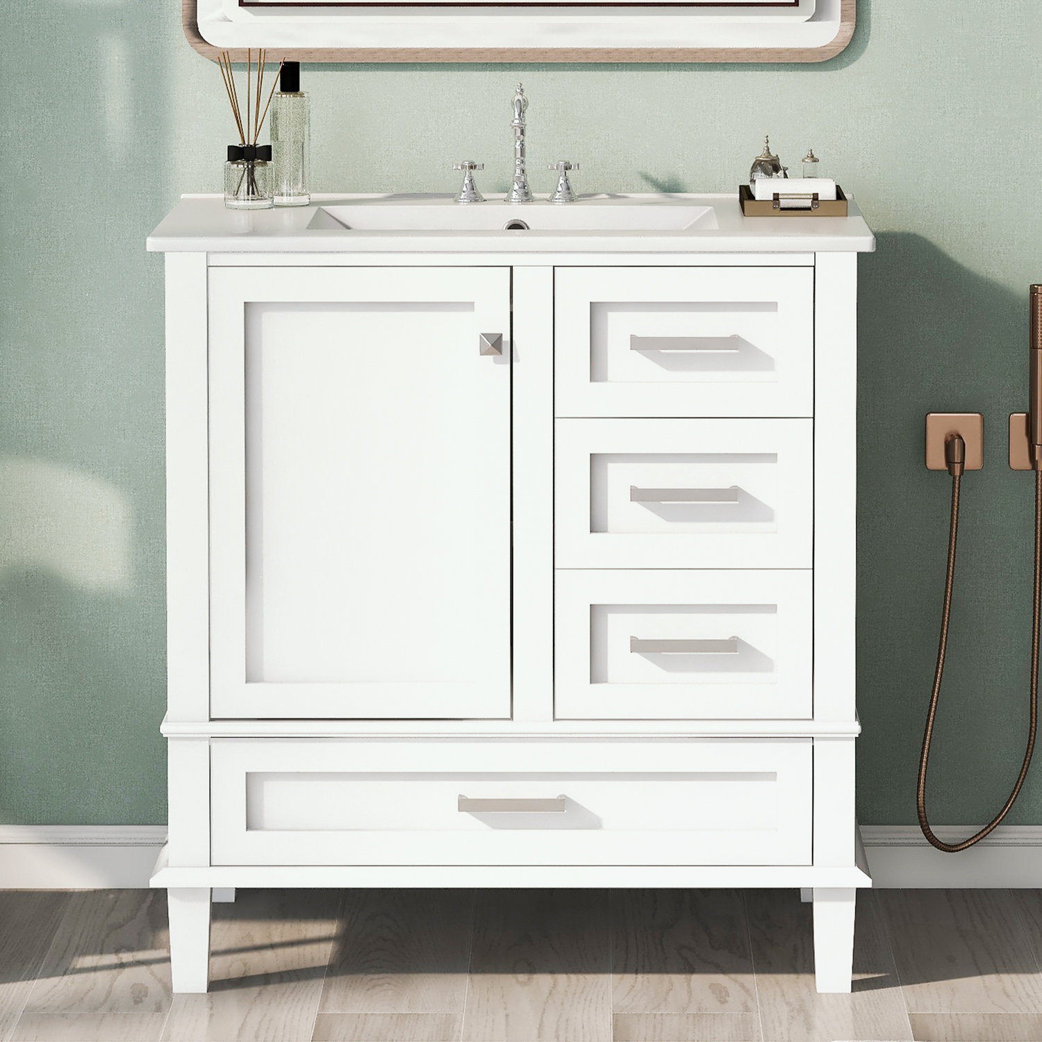 Hokku Designs Richi Freestanding Bathroom Cabinet | Wayfair