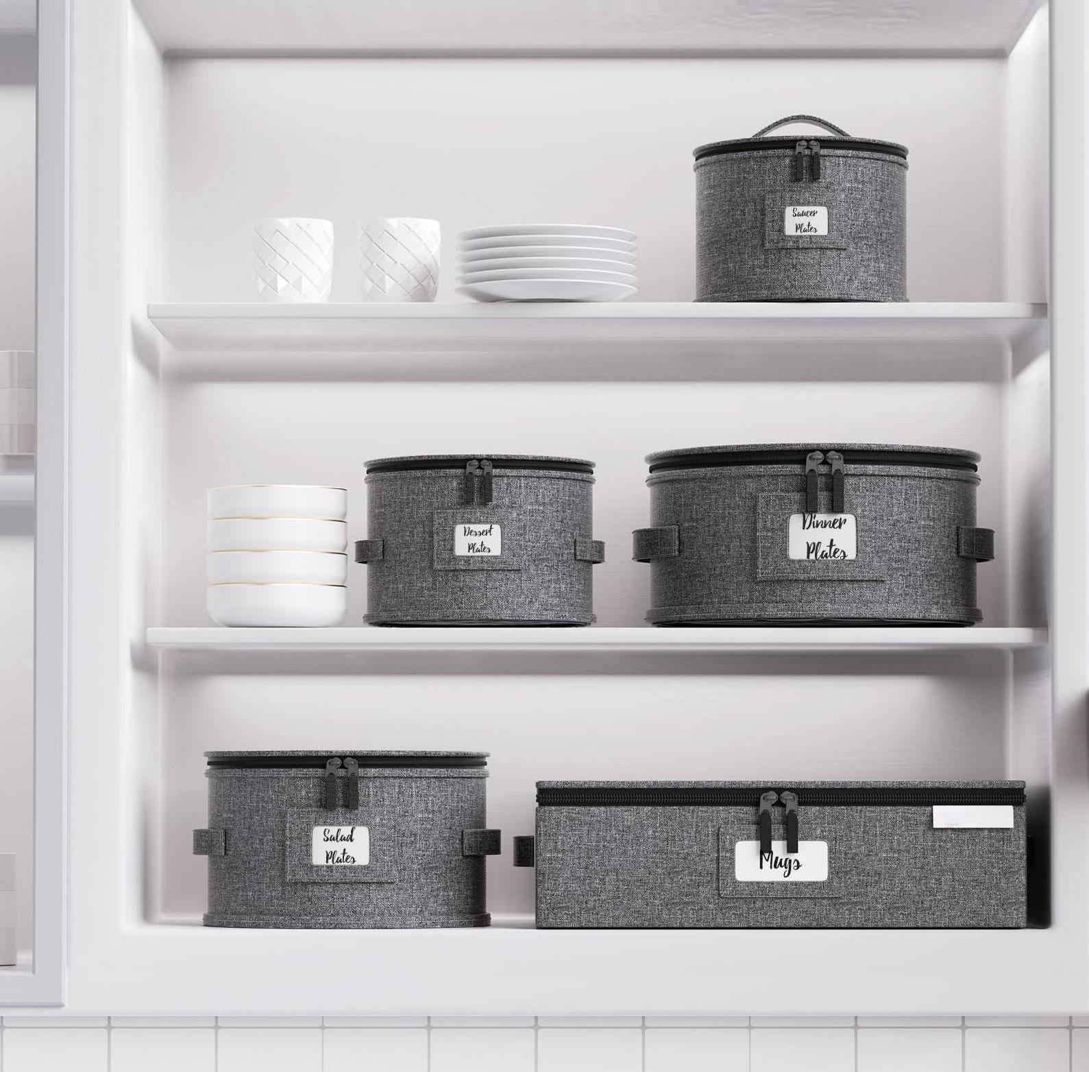 Rebrilliant Storage Containers Hard Shell Box For Moving Dishes, Plate ...