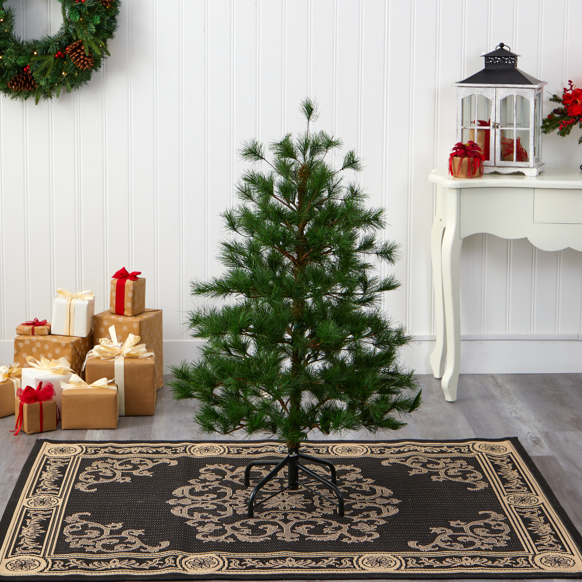 The Holiday Aisle® Green Artificial Pine Cashmere Christmas Tree | Wayfair