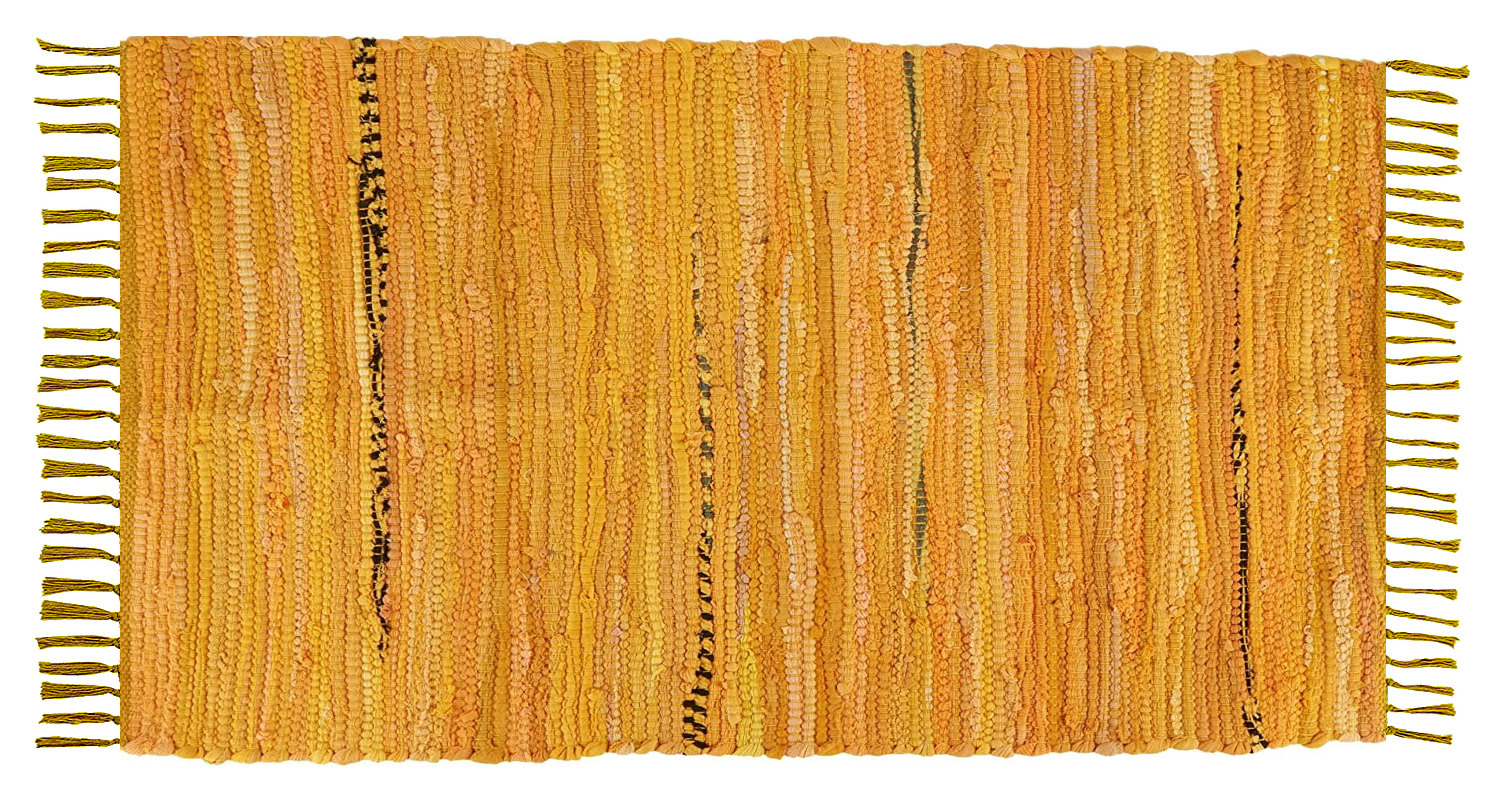 Bungalow Rose Cotton Rag Rug 24''X36''- Multicolor Chindi Rug - Hand ...