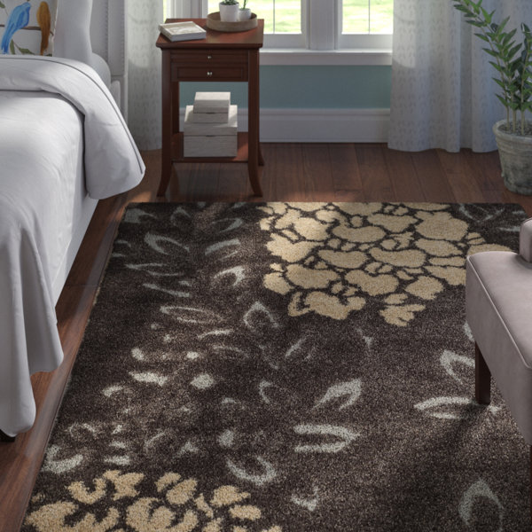 Winston Porter Chanhassen Shag Performance Floral Rug & Reviews | Wayfair
