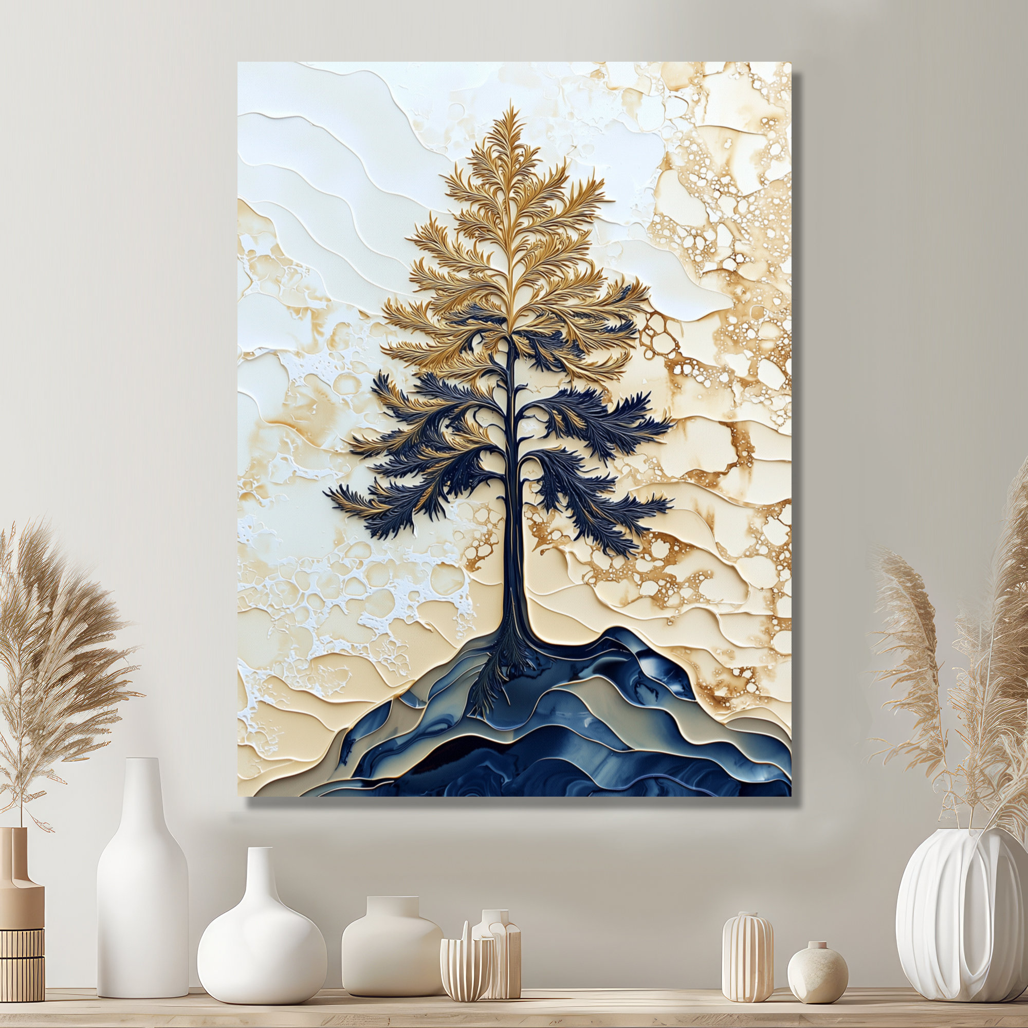 Union Rustic Winter Forest Cedar Tree - Tree Cedar Wall Art Print | Wayfair