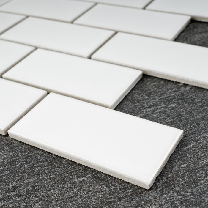 Supreme Tile Porcetile 1.77" x 3.74" Porcelain Mosaic Wall & Floor Tile ...