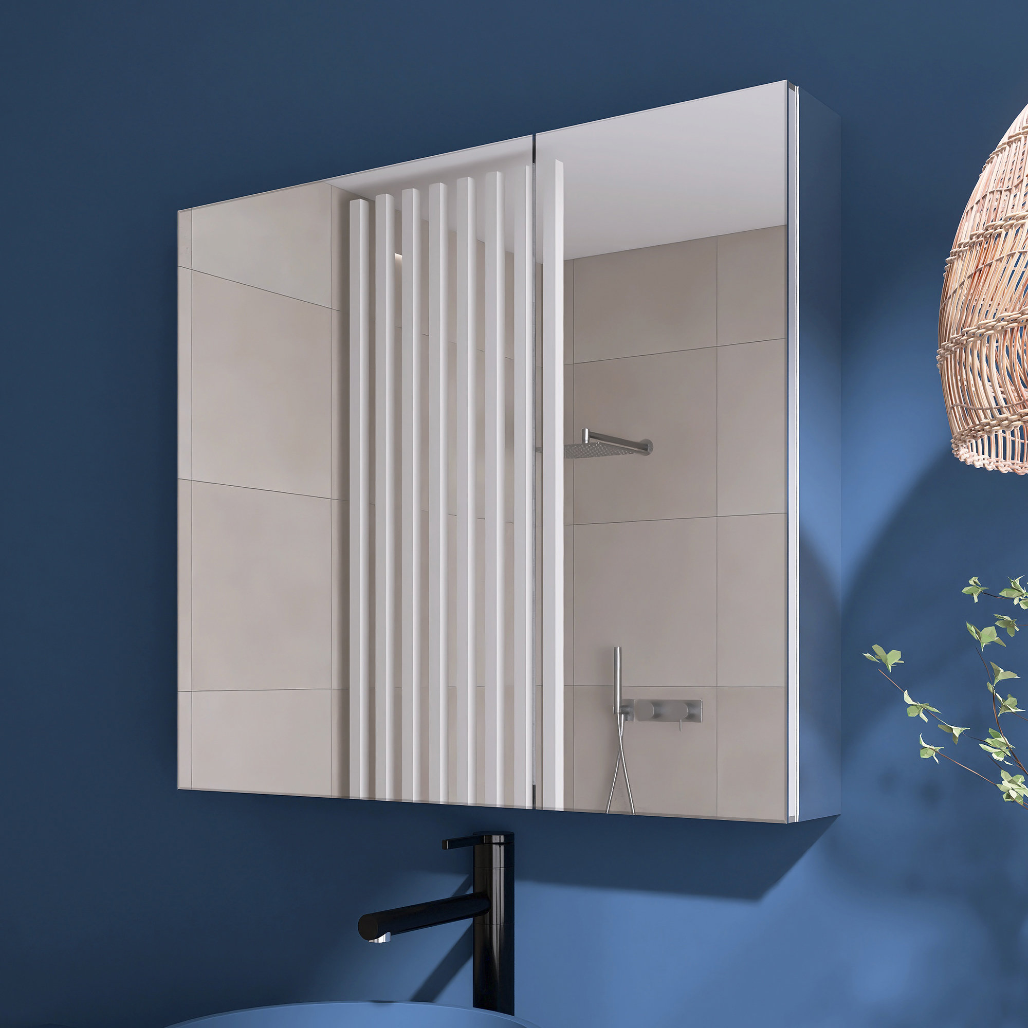 Ebern Designs Pamie 30'' W 26'' H Frameless Medicine Cabinet with ...