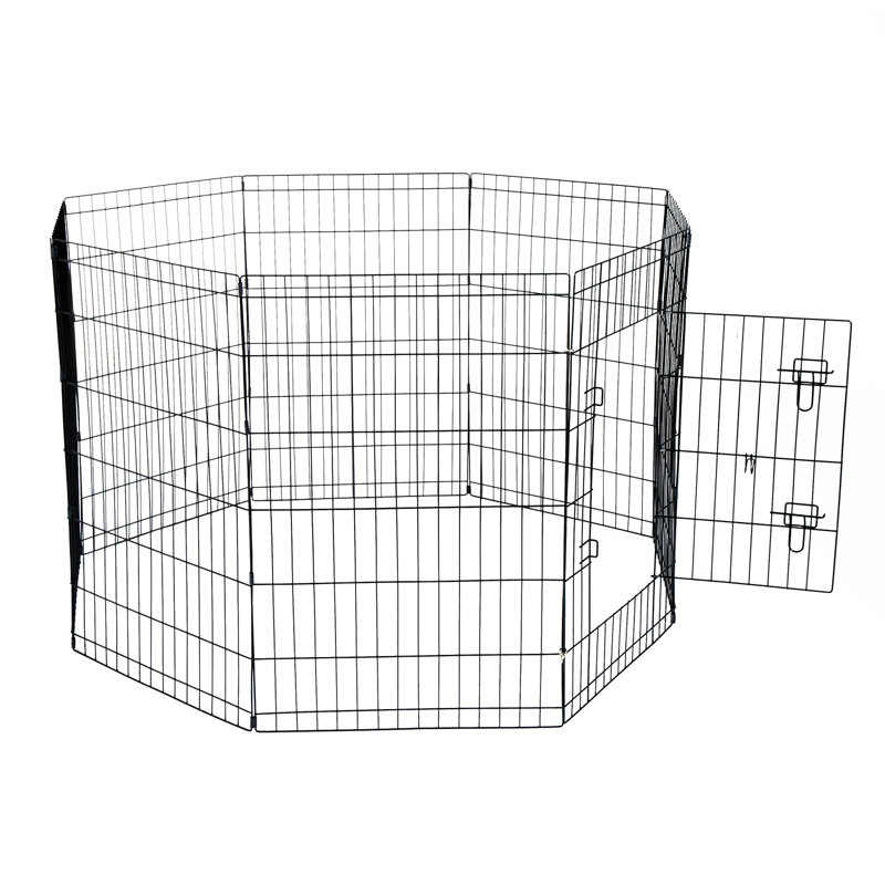 Archie & Oscar Chalk 61cm 8 Panel Indoor/Outdoor Metal Pet Pen ...