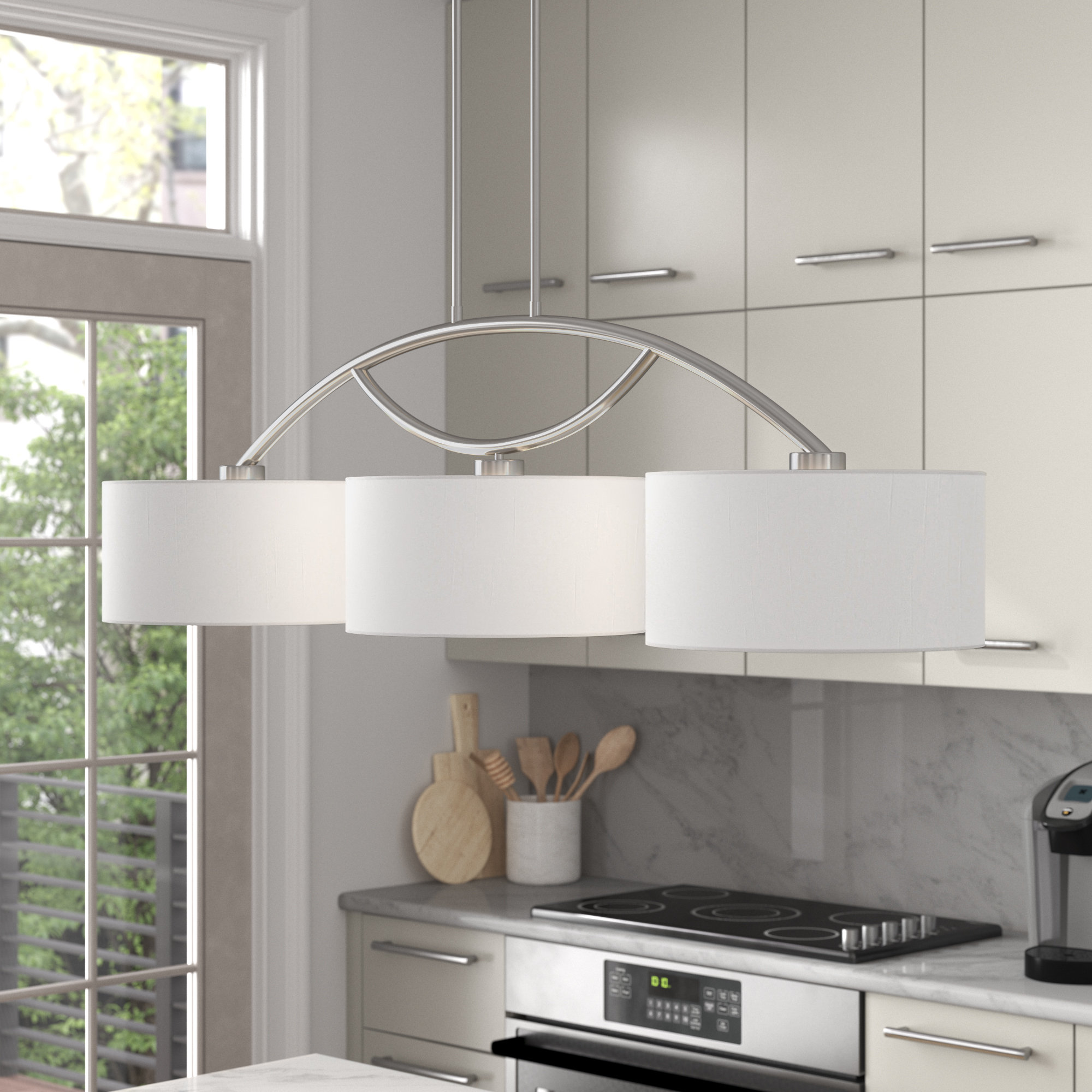 Hokku Designs Konur 3 - Light Kitchen Island Pendant & Reviews | Wayfair