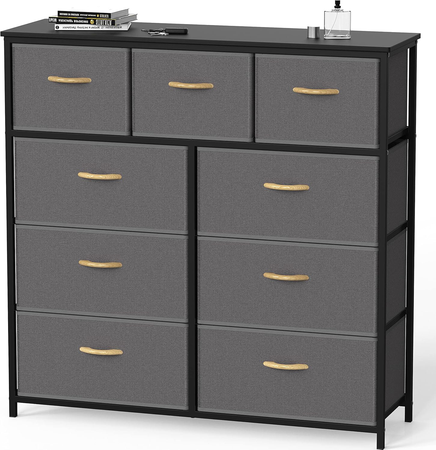 17 Stories Simple Houseware 9 Drawer Wide Dresser Tall Storage Tower ...