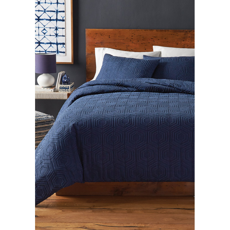 Riverbrook Home Shay Collection Navy 3 Piece Comforter Set | Wayfair