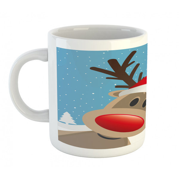 East Urban Home Reindeer Rudolph Coffee Mug | Wayfair