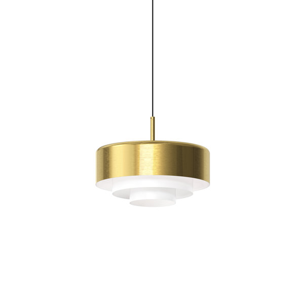 Modern Tiers Single Light Metal Dimmable LED Pendant | AllModern