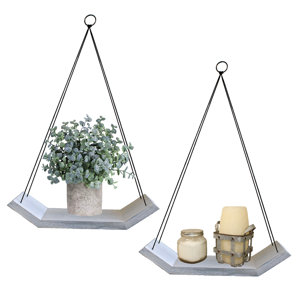 Loon Peak® Caryn 2 Piece Triangle Accent Shelf & Reviews | Wayfair