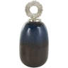 Mercer41 Malijah Metal Ombre Blue Decorative Jars with Brown Accents ...