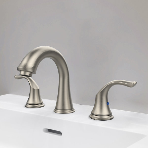 gaomon Sink 3 Hole Faucet, Swan Neck Faucets, 8 In Brushed Nickel ...