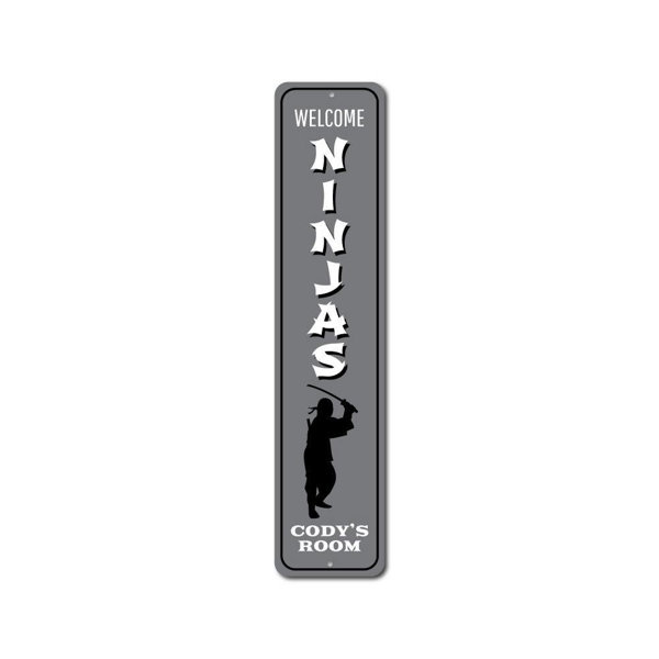 Lizton Sign Shop, Inc Ninjas Vertical Custom Aluminum Sign | Wayfair