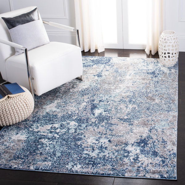 Williston Forge Stonehouse Abstract Navy Area Rug & Reviews | Wayfair.co.uk