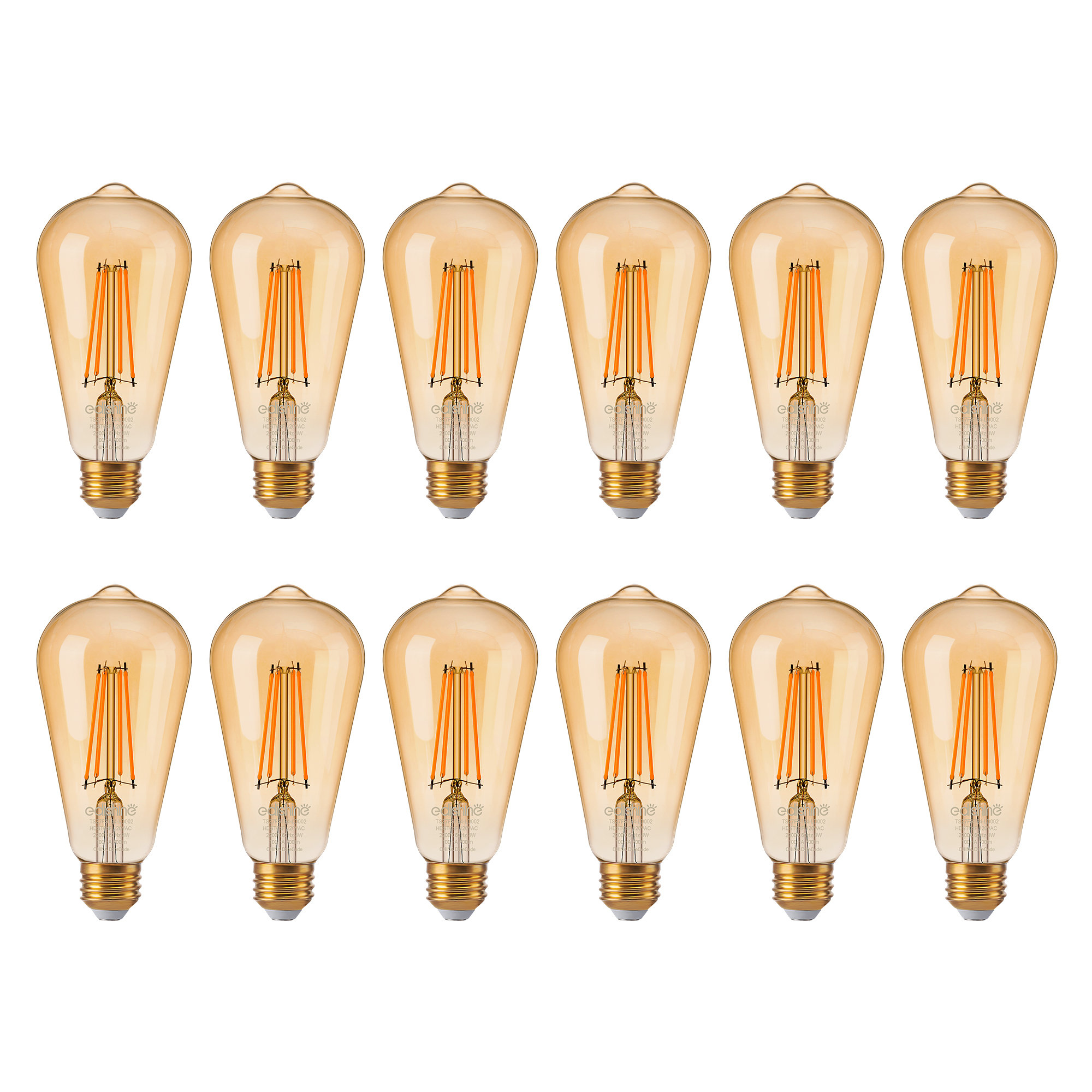 EDISHINE 60 Watt Equivalent St64 E26/medium (standard) Dimmable 2200k ...