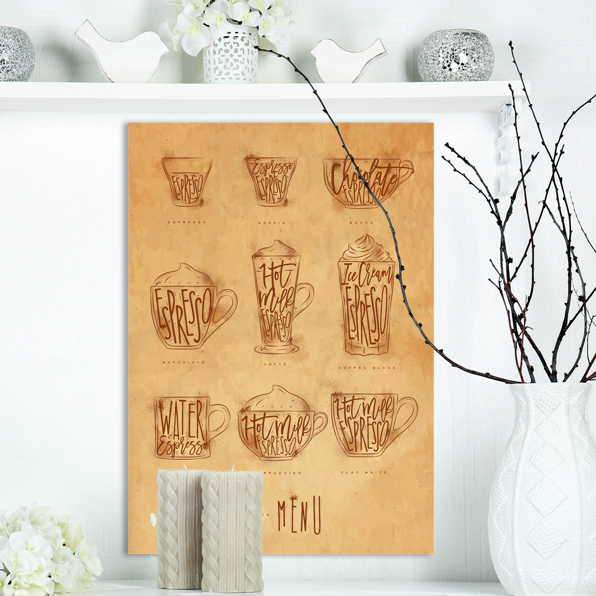 East Urban Home Food Coffee Menu Graphic Craft - Textual Art Print ...