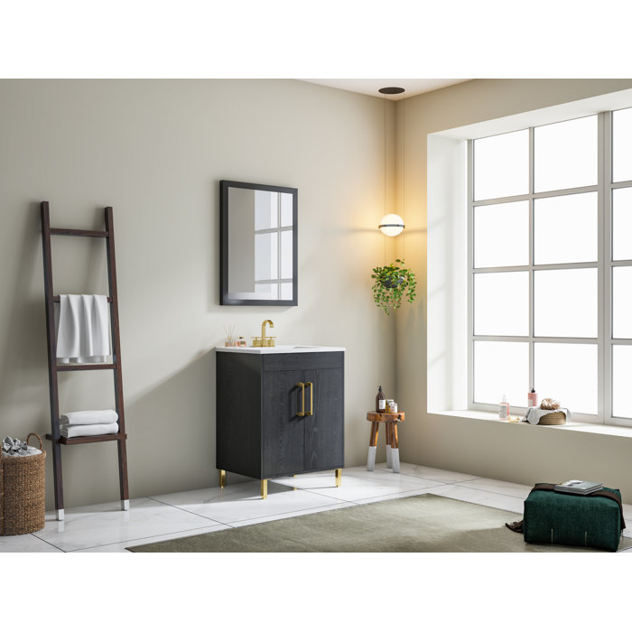 Mercer41 Fabien 24'' Single Bathroom Vanity with Ceramic Top | Wayfair