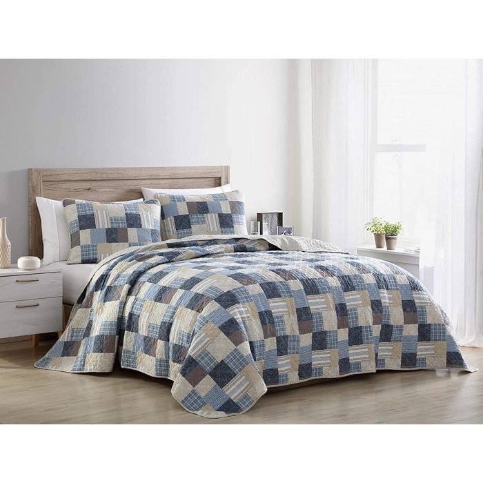 Chezmoi Collection Douglas Cotton Patchwork Quilt Set & Reviews | Wayfair