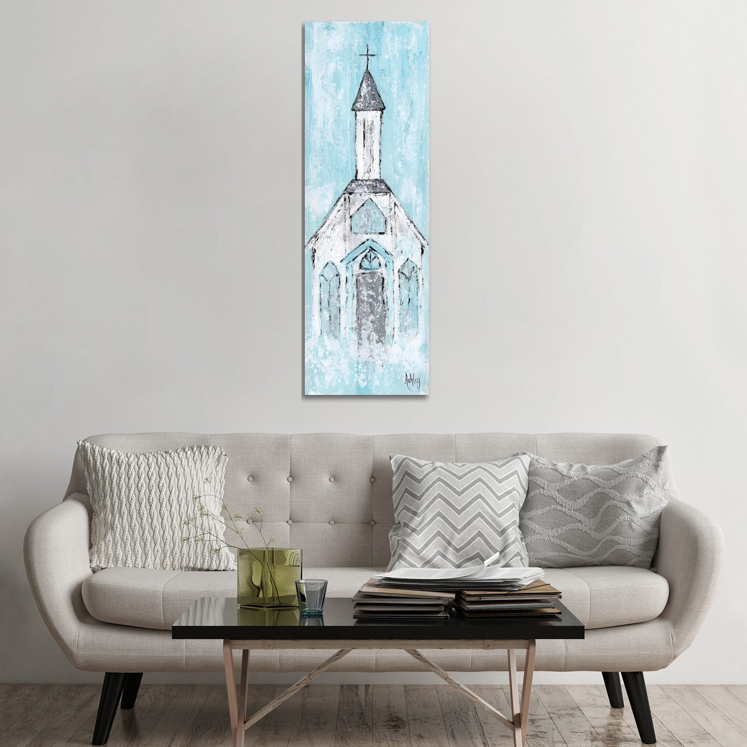 Rosalind Wheeler Abstract White Chapel by Ashley Bradley - Wrapped ...