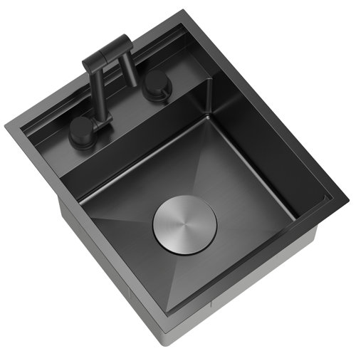 Polyfurniture 9L Kitchen Sink RV Sink With A Foldable Tap Inside | Wayfair