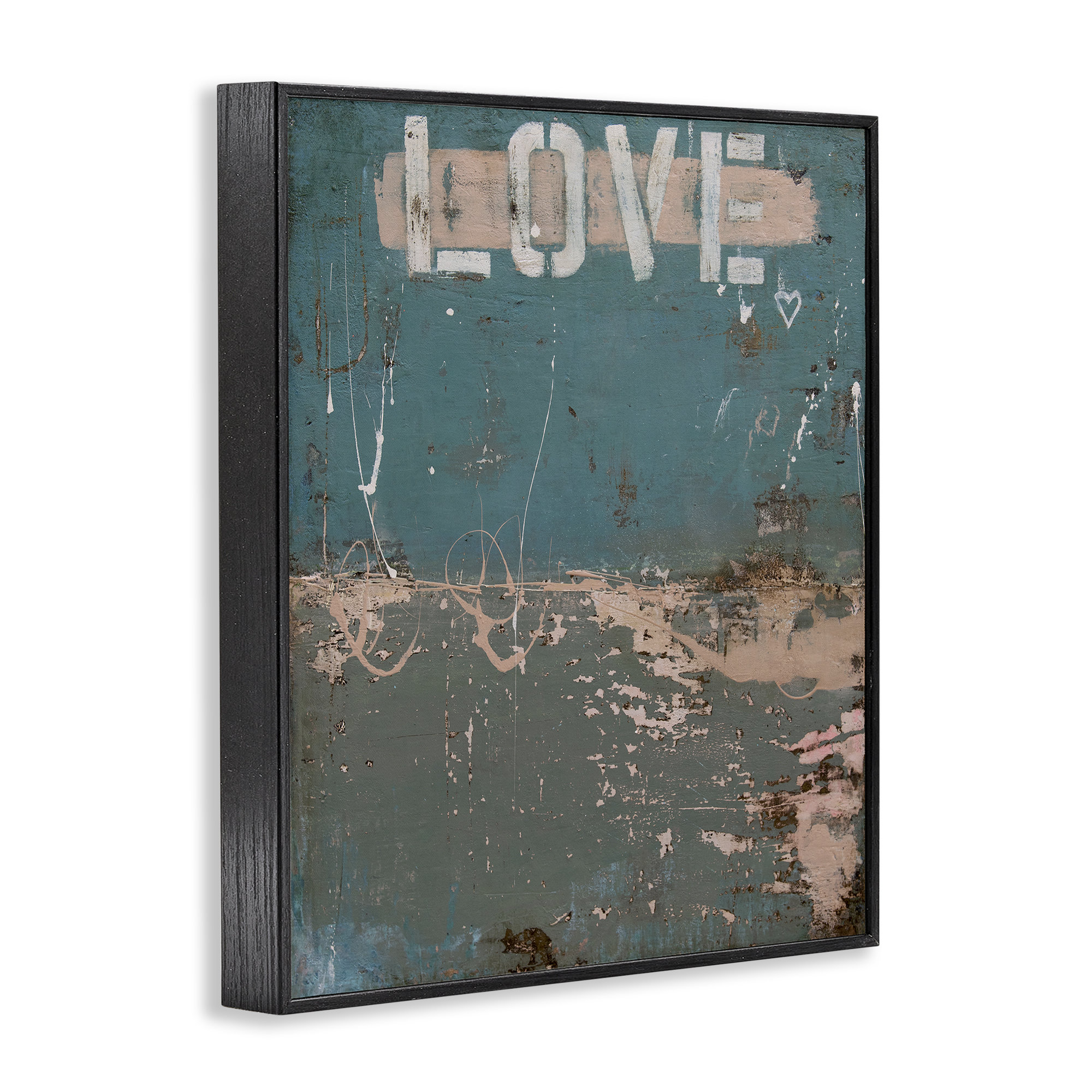 Breakwater Bay Everlasting Love Grunge Abstract Framed Giclee, design ...