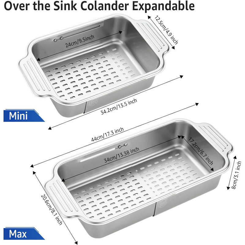 SORMIA Collapsible Sink Colander for Kitchen | Wayfair