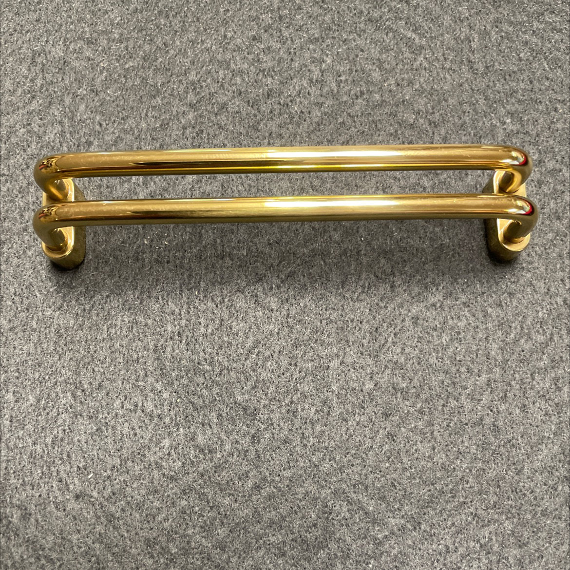 D. Lawless Hardware (5 Pack) 3-3/4 inch Solid Brass Rail Style Pull Polished Brass | Wayfair