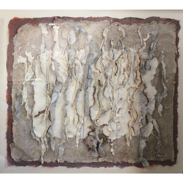 Platinum Art Group Abstract Handmade Paper Brown Wall Art | Perigold