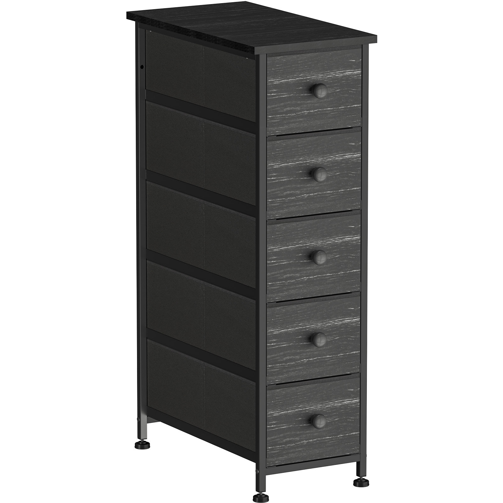 Winston Porter Dresser for Bathroom Narrow Dresser Fabric 5 Drawers ...