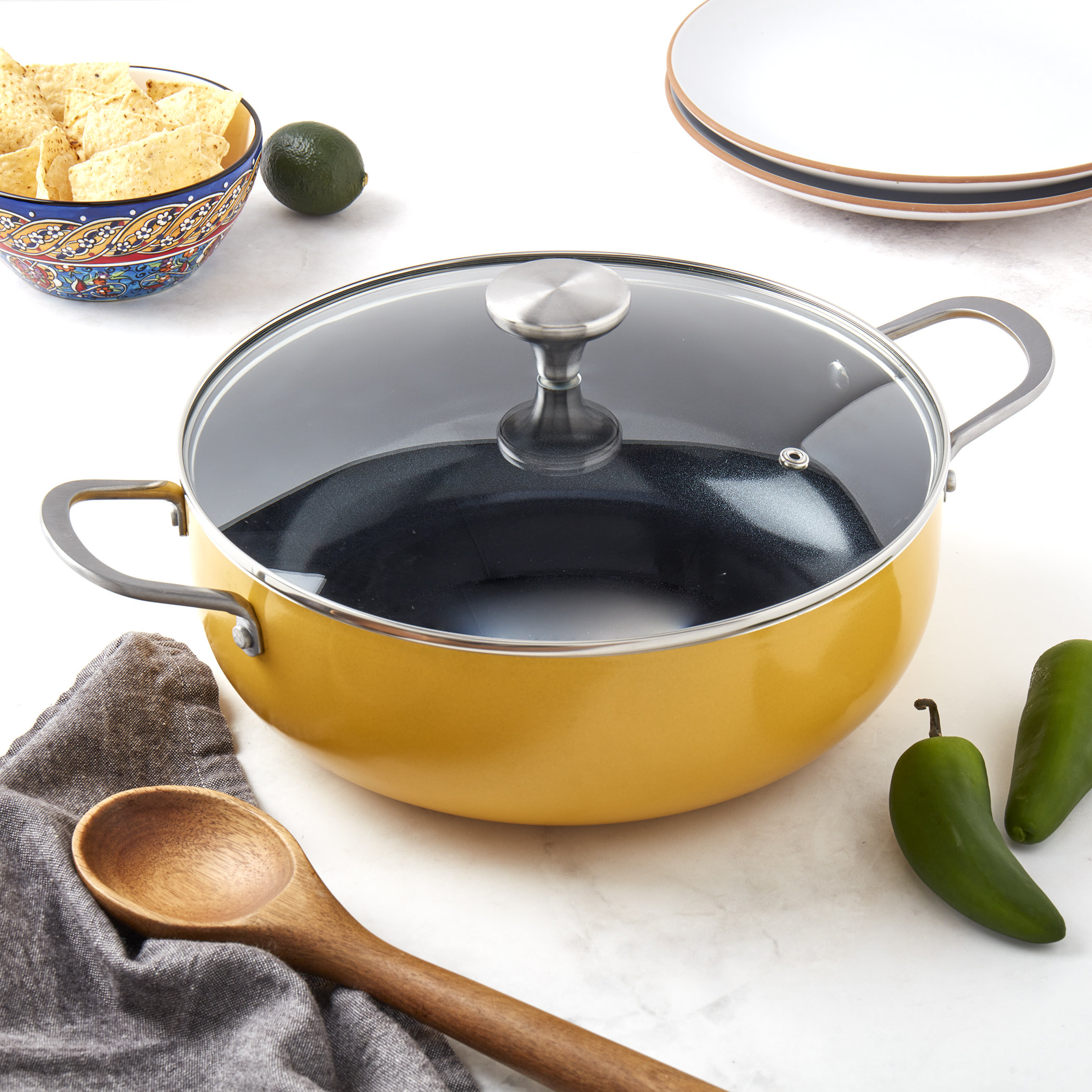 INFUSE Latin Non-Stick Aluminum Covered Caldero Saute Pan & Reviews ...