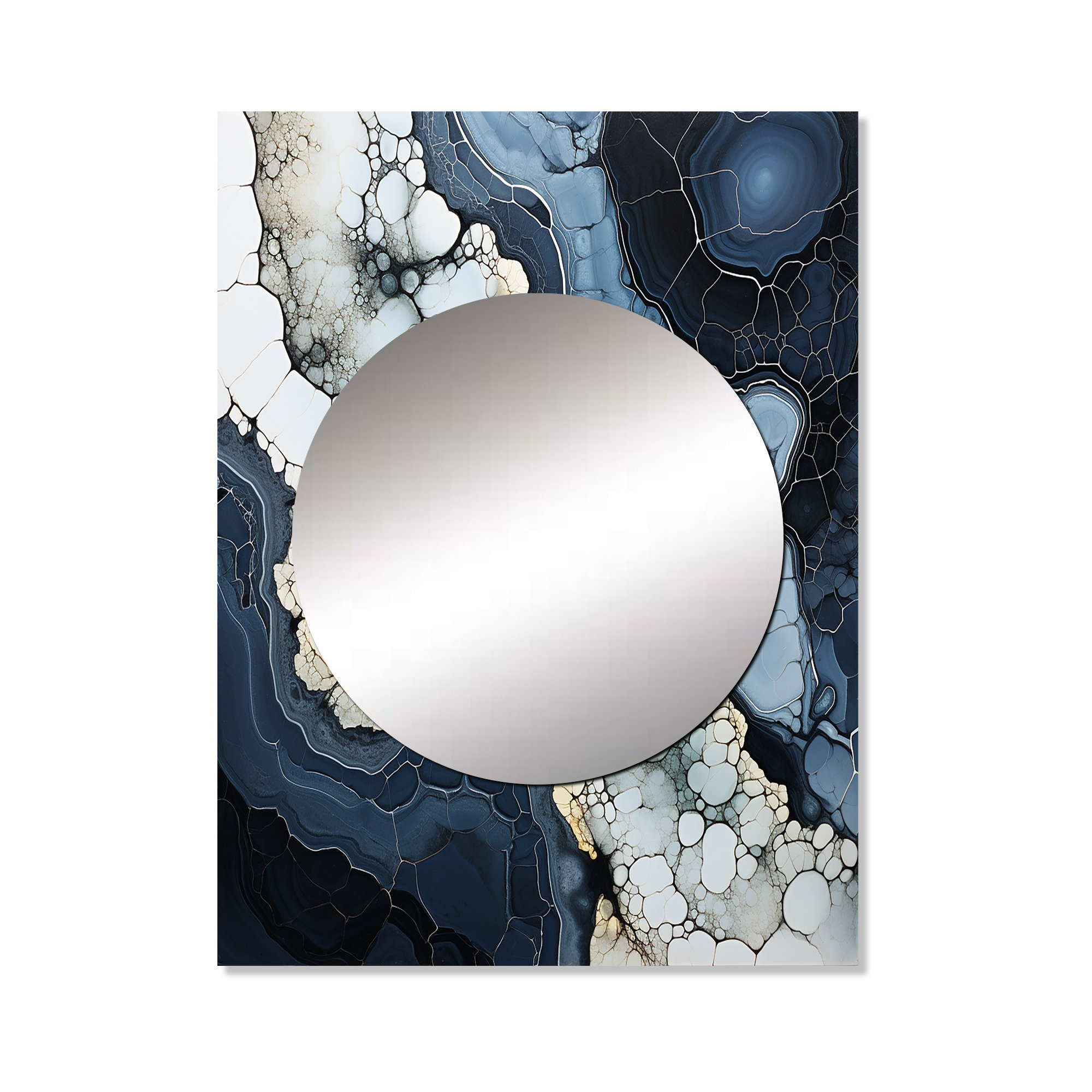East Urban Home Blue Stone Geode Minimalism - Spiritual Stone Mirror ...