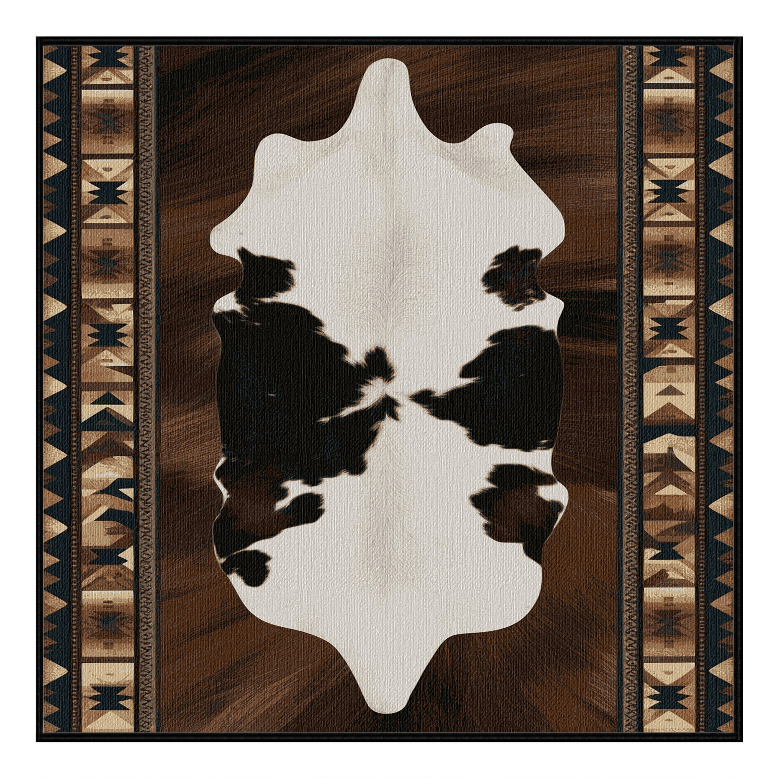 Foundry Select Washable Cowhide Pattern Southwestern Area Rug - Wayfair ...