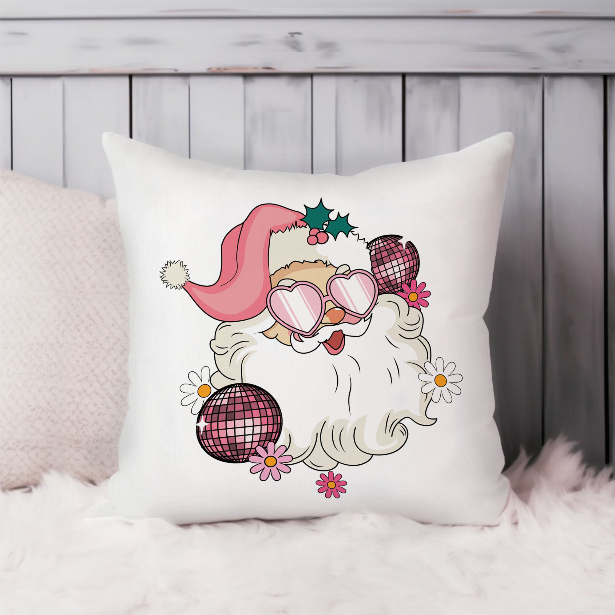 Ethan Taylor Holiday Santa Claus I Christmas Modern Throw Pillow Cover ...