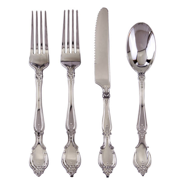 The Party Aisle™ Boudreaux Disposable Heavy Weight Plastic Flatware Set ...