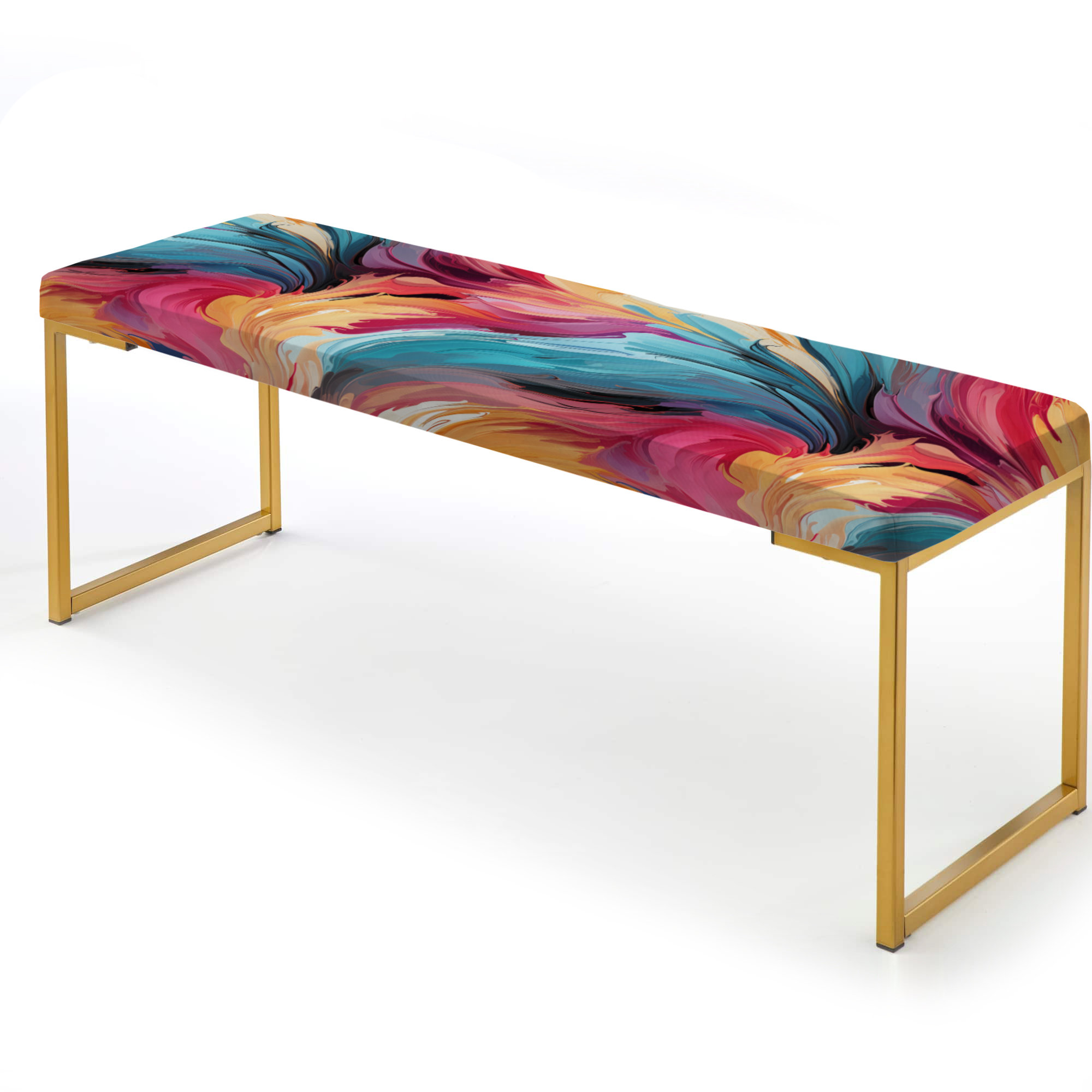 Design Art Multicolor Poupart Playful Matrix - Pop Art Upholstered Gold ...