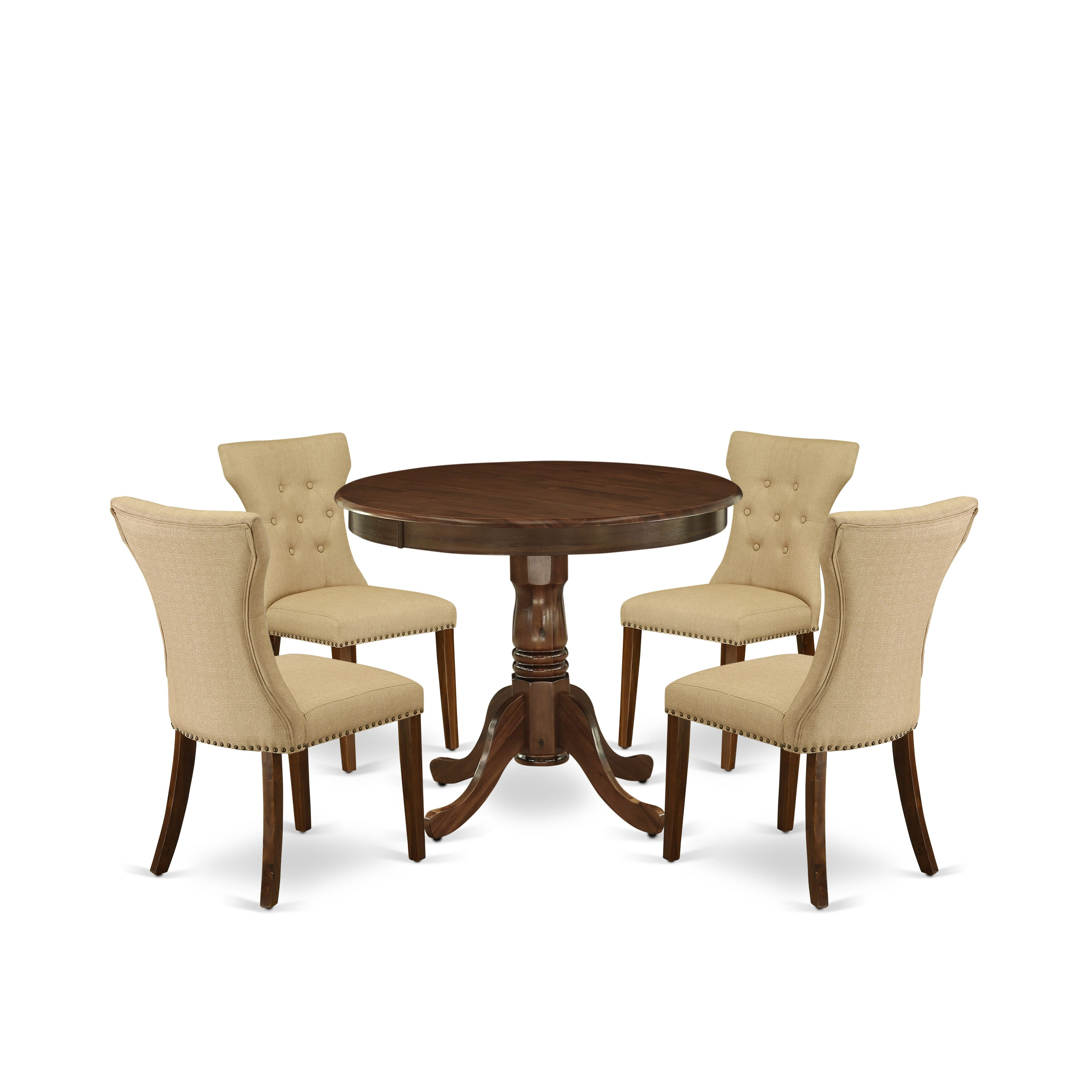Alcott Hill Irmtraud 5-Pc Dining Table Set Consist of a Round Table and ...