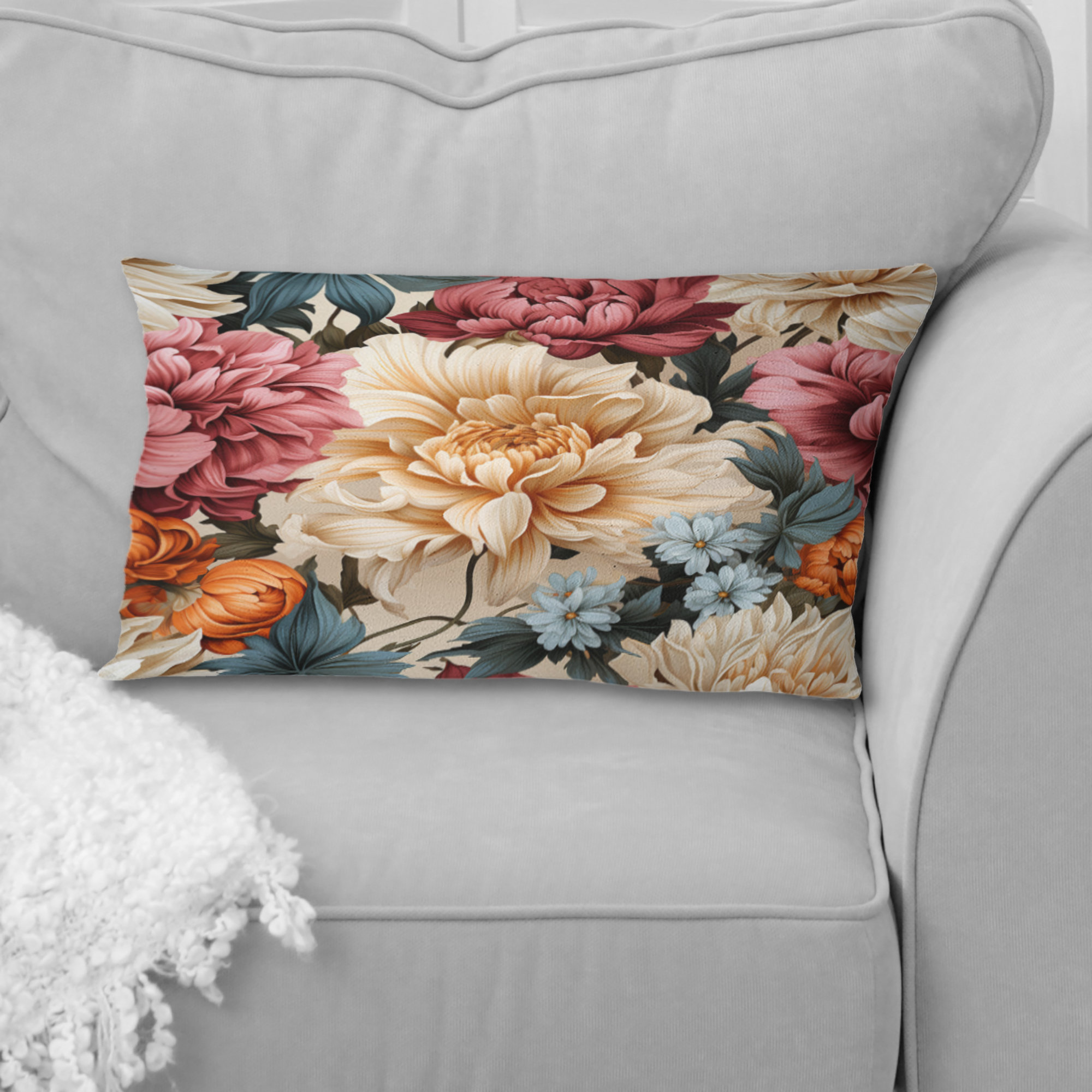Design Art Renaissance Garden Botanical Pattern - Throw PillowAbstract ...