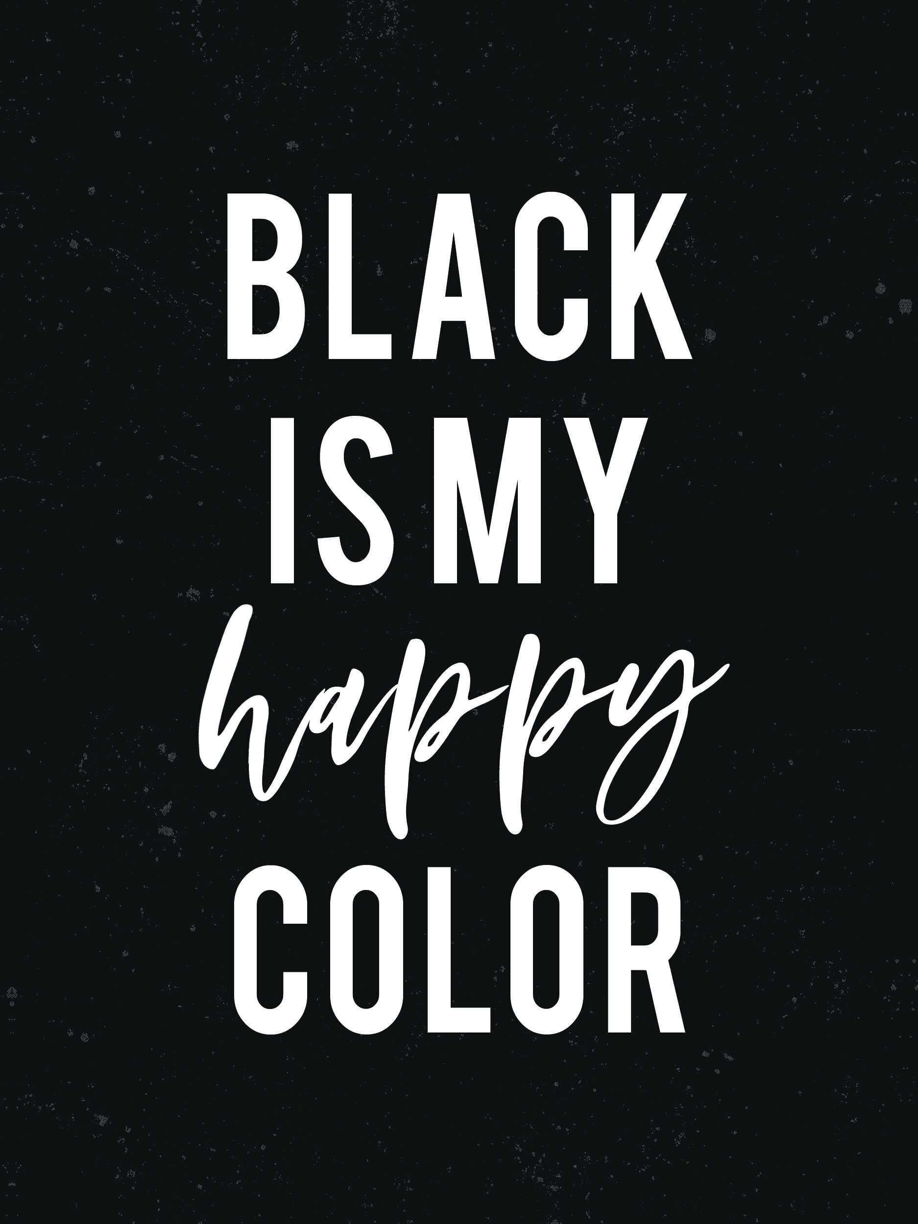 Trinx Black Happy Color - Wrapped Canvas Print | Wayfair