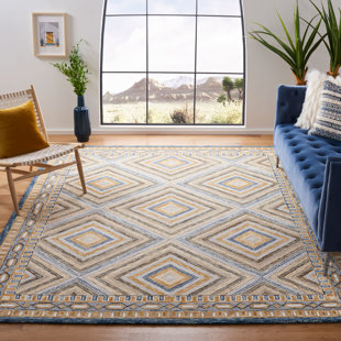 Wool Yellow & Gold Area Rugs You'll Love | Wayfair
