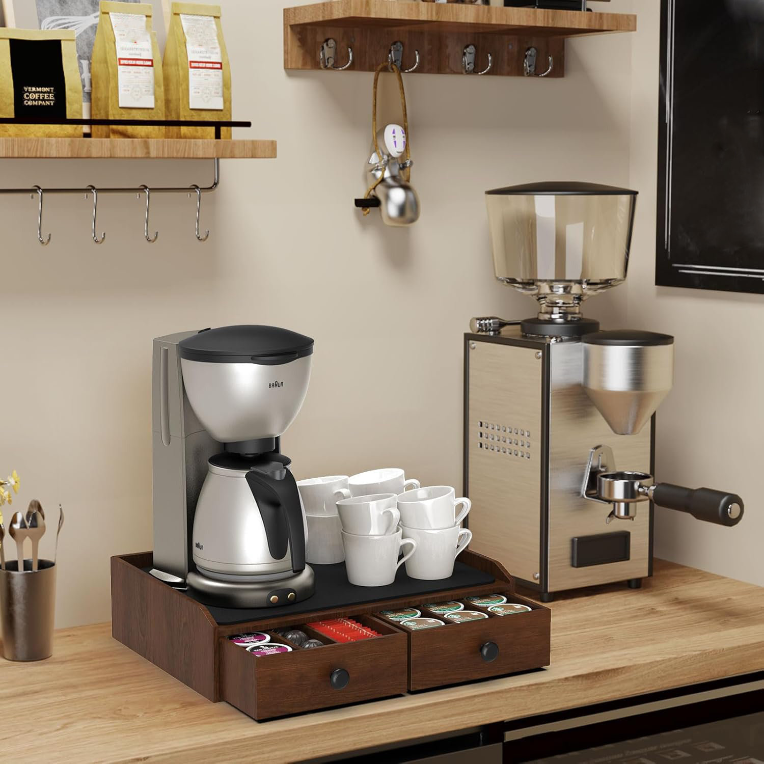 Hokku Designs Wooden Coffee Pod Rack And Organizer | Wayfair