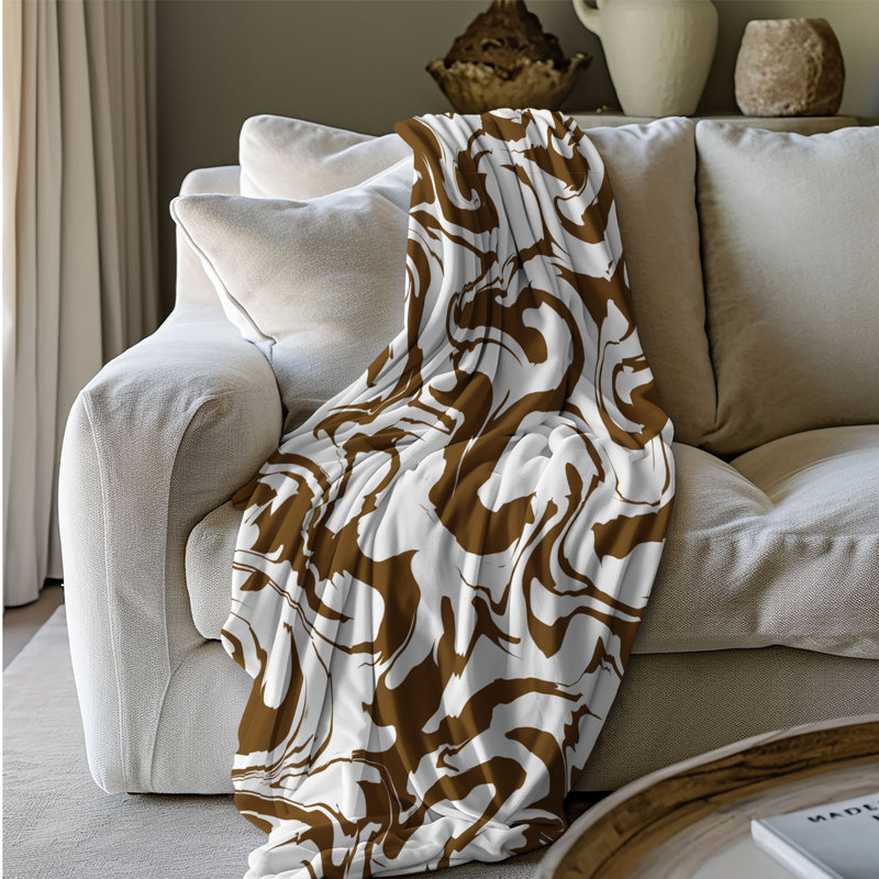 MentionedYou Choco Curve - 1 Piece Premium Blanket | Wayfair